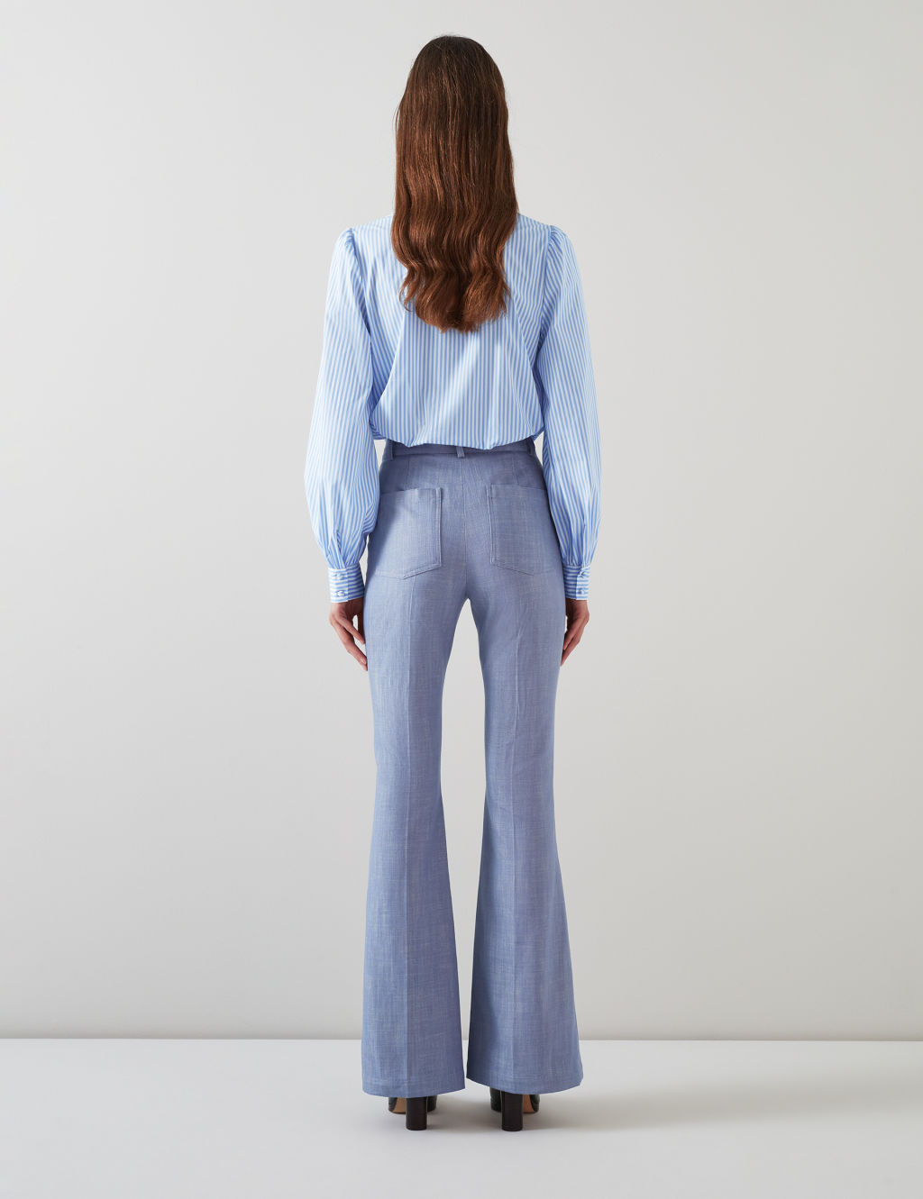 Cotton Rich Striped Button Through Blouse | LK BENNETT | M&S