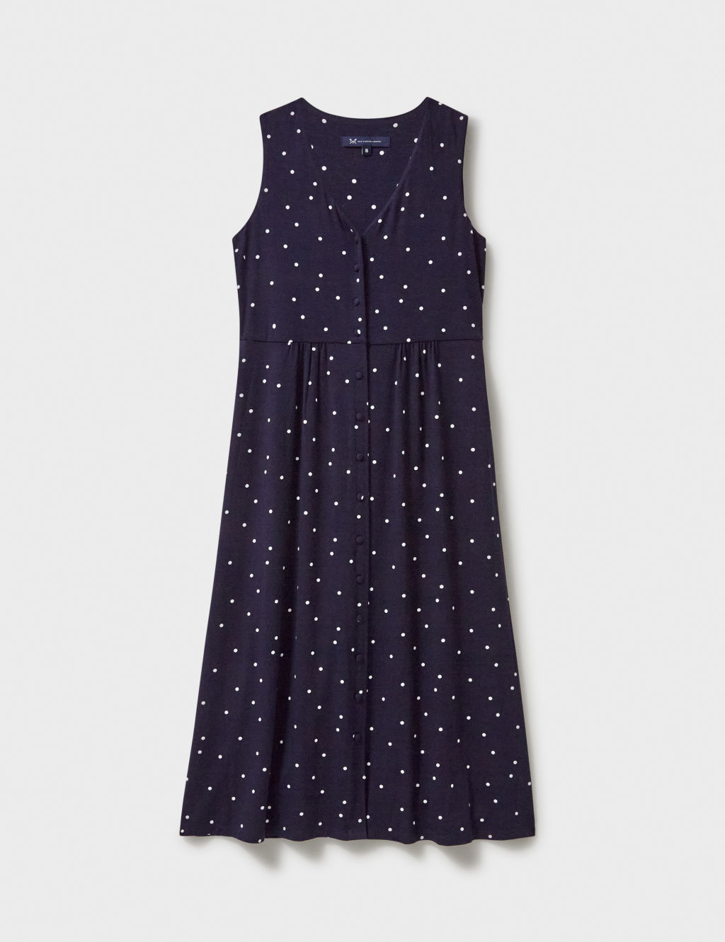 Polka Dot Button Front Midi Tea Dress Crew Clothing Mands