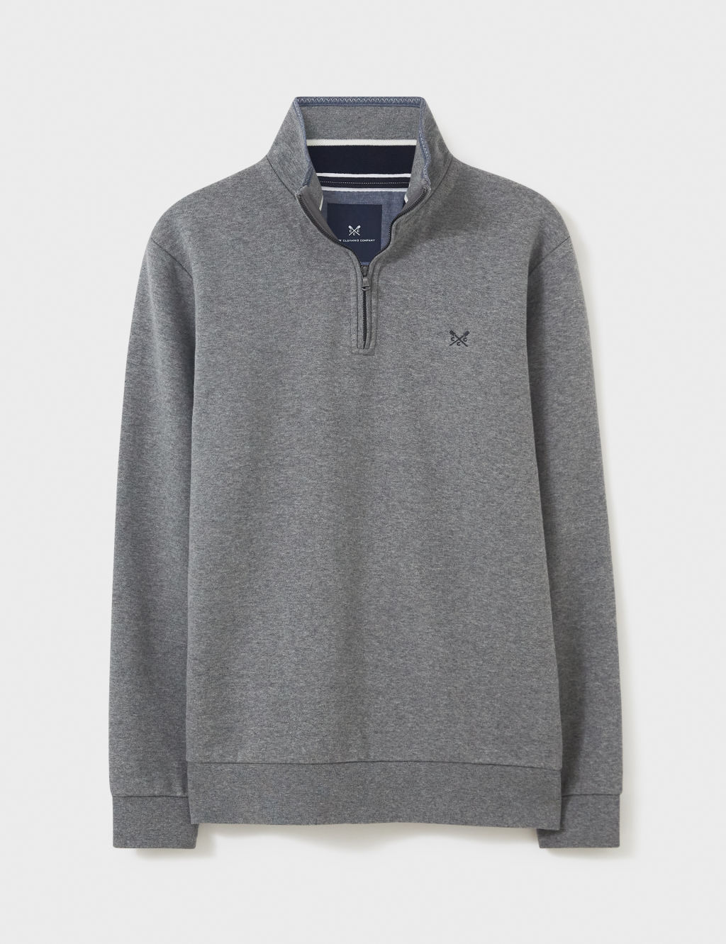 Cotton Rich Half Zip Sweatshirt | Crew Clothing | M&S