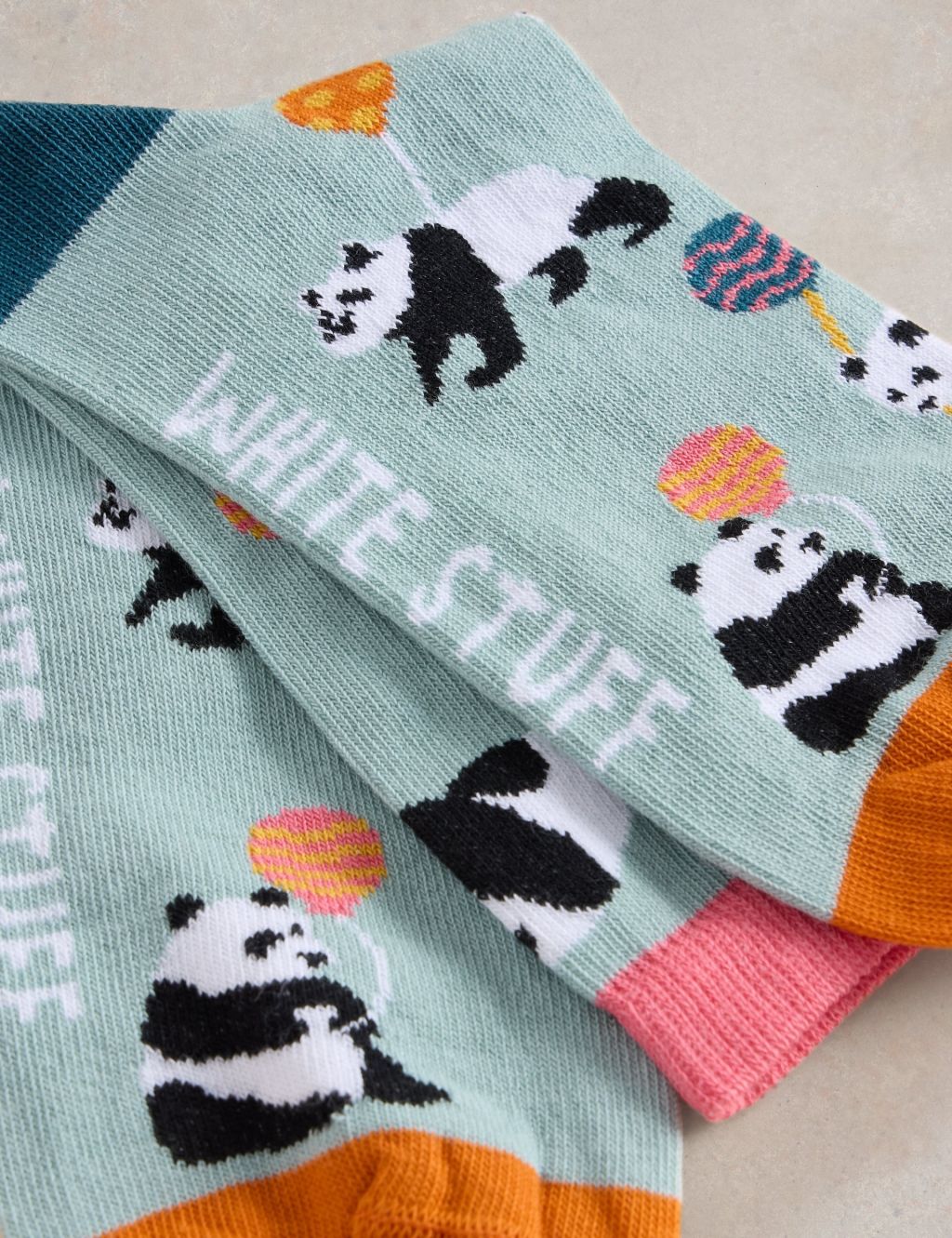 Cotton Rich Panda Ankle High Socks | White Stuff | M&S