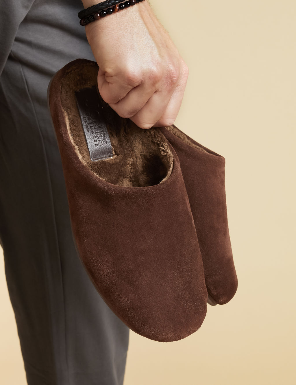 Men’s Leather Slippers | M&S