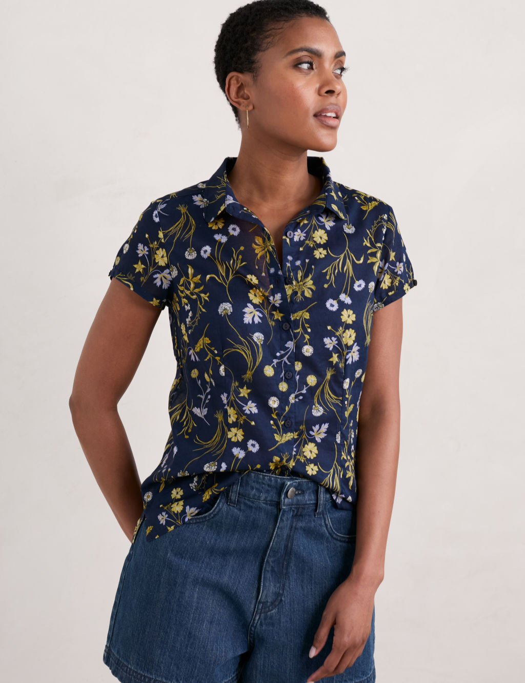 Pure Cotton Floral Collared Shirt | Seasalt Cornwall | M&S