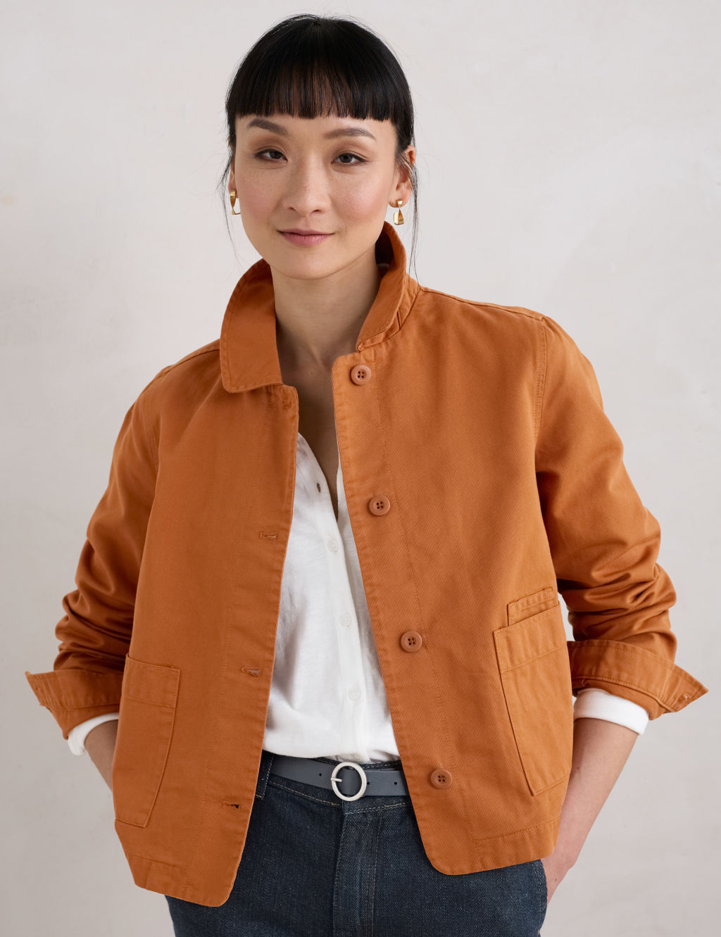 Pure Cotton Collared Jacket | Seasalt Cornwall | M&S