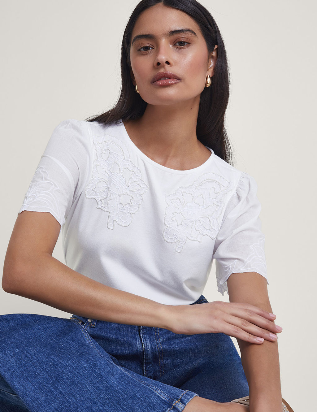 Women’s Cream T-Shirts | M&S