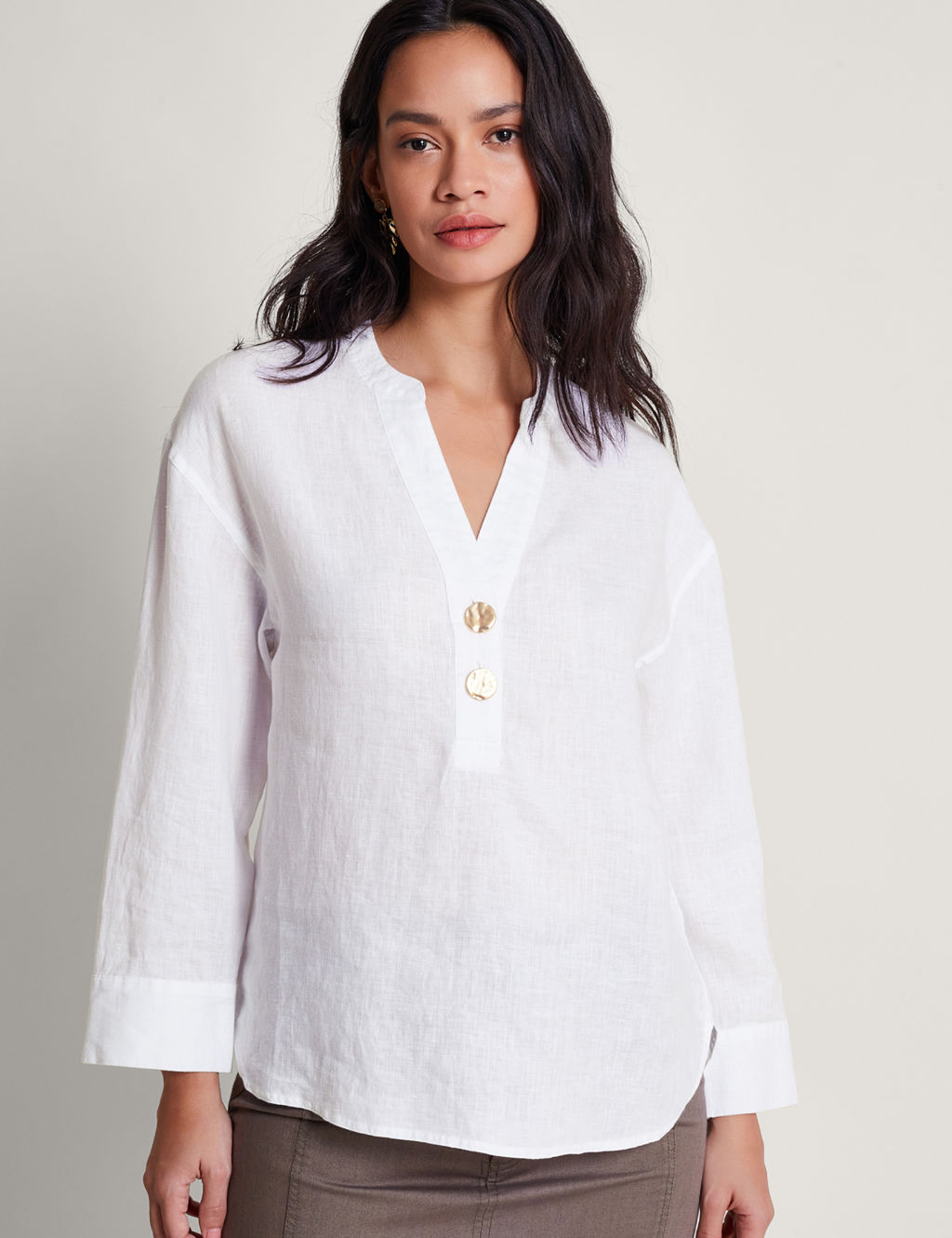 Pure Linen T-Shirt | Monsoon | M&S