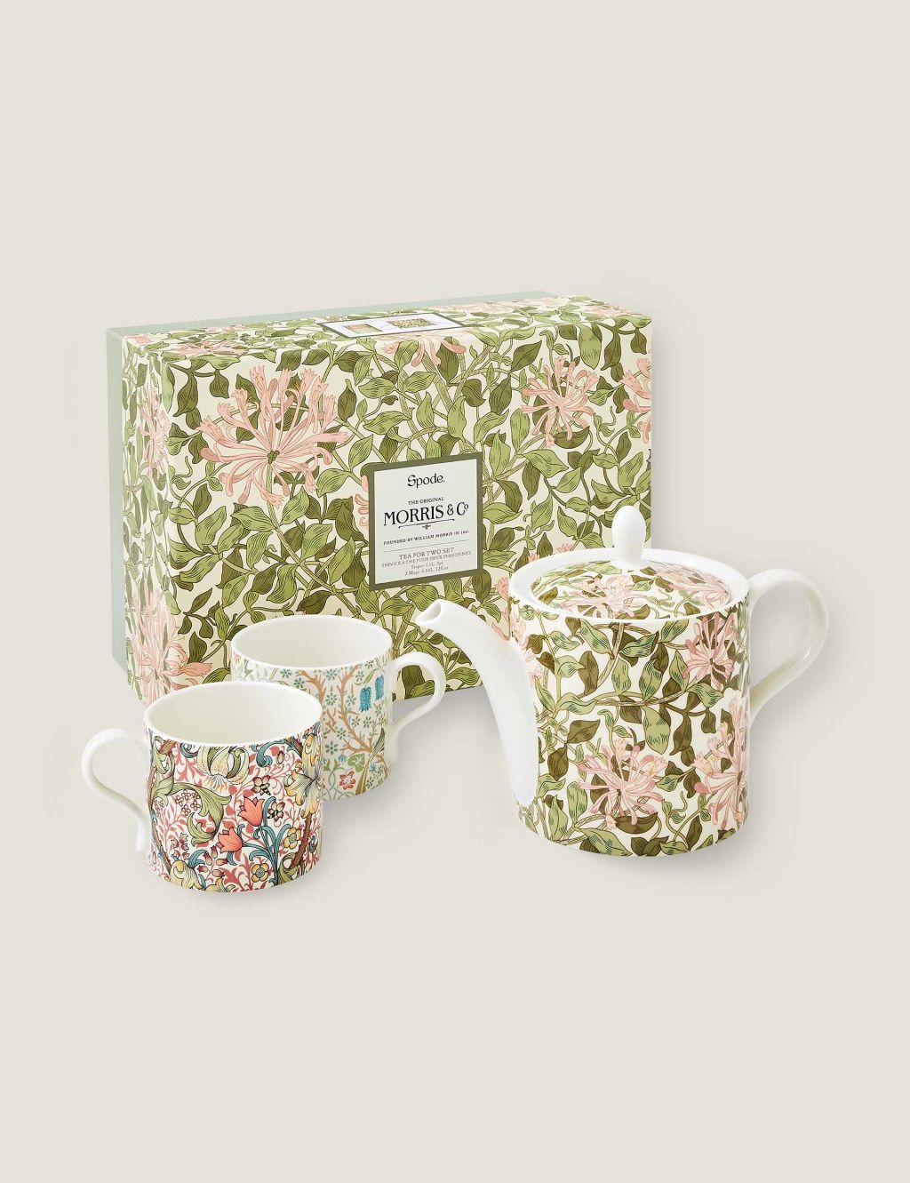 Patterned Teapot & Mug Set | Morris & Co | M&S