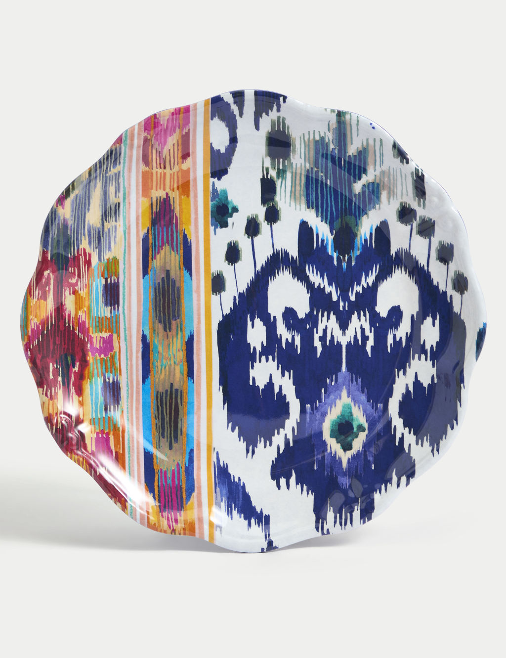 Set of 4 Ikat Brights Picnic Dinner Plates | M&S Collection | M&S
