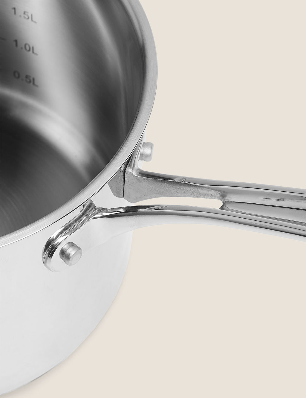 3 Piece Stainless Steel Pan Set | M&S Collection | M&S
