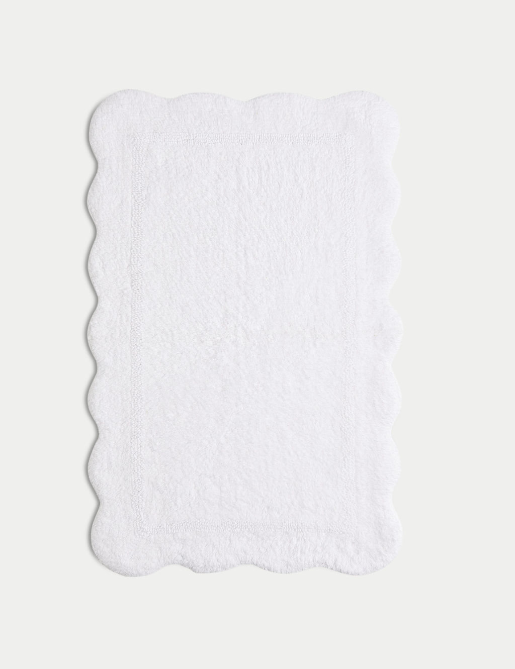 Pure Cotton Scalloped Bath Mat | M&S Collection | M&S