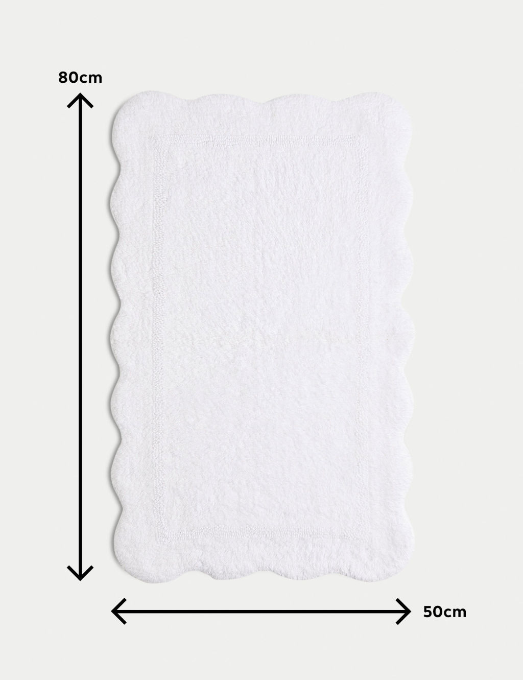 Pure Cotton Scalloped Bath Mat | M&S Collection | M&S