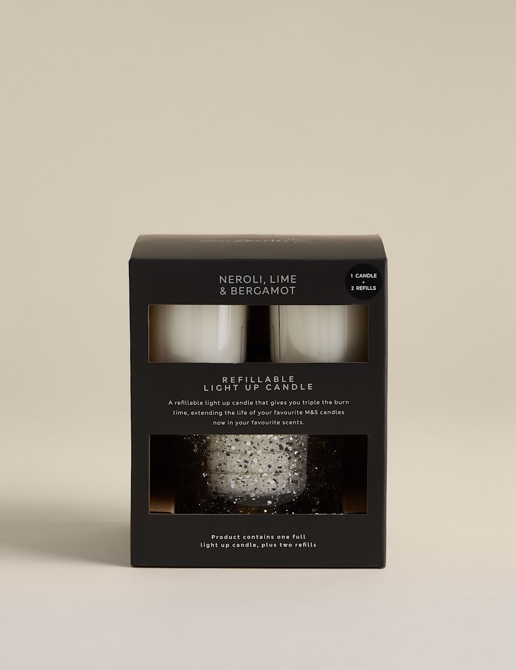 Neroli, Lime & Bergamot Light Up Candle Refill Set | Marks & Sparkle™ | M&S