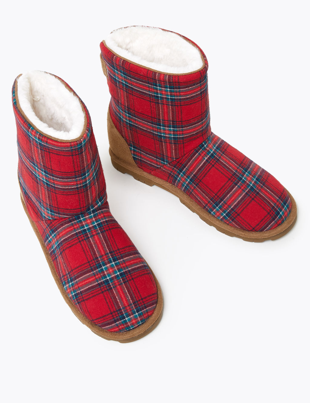 Checked Slipper Boots | M&S Collection | M&S
