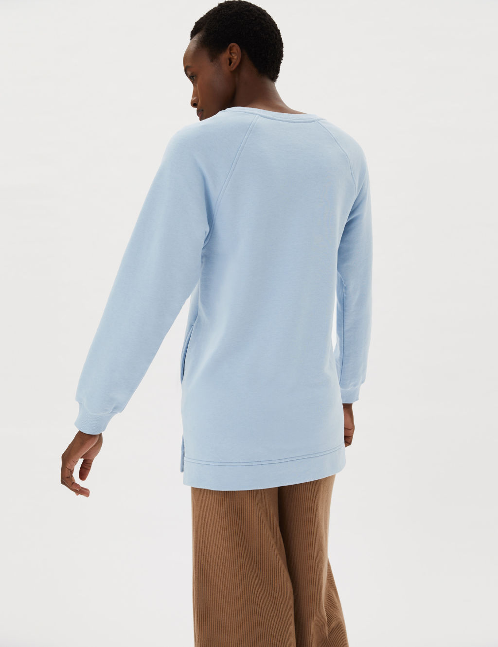 Cotton Rich Longline Sweatshirt | M&S Collection | M&S