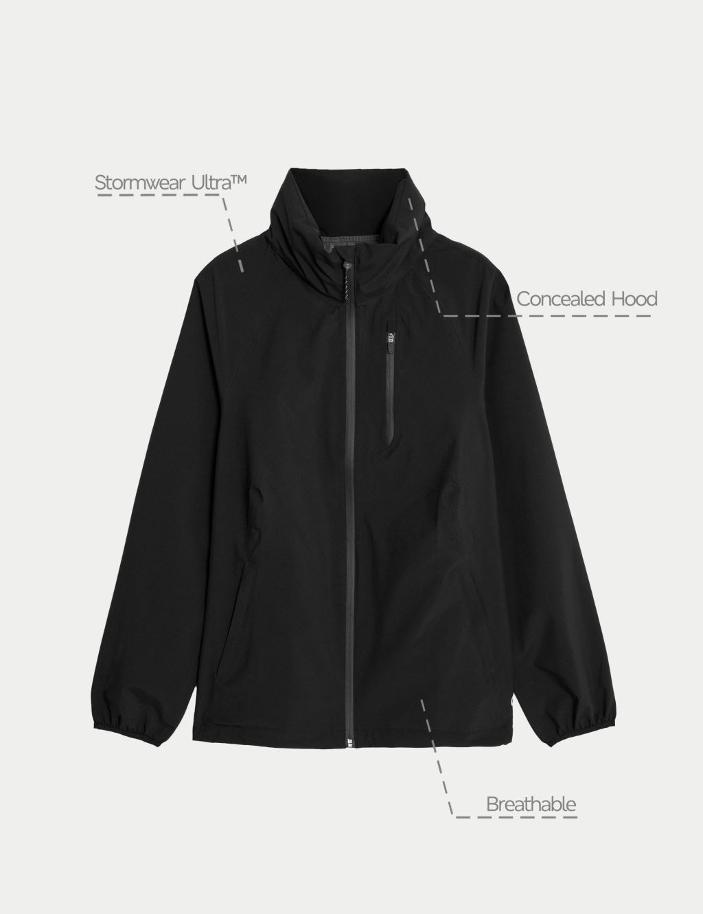 Waterproof Hooded Sports Jacket with Stormwear™ Ultra | Goodmove | M&S