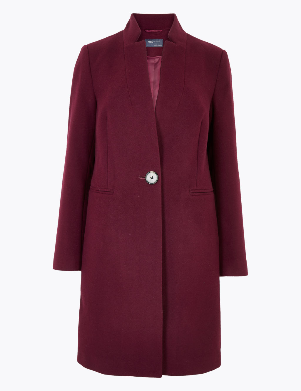 Notch Neck Coat | M&S Collection | M&S