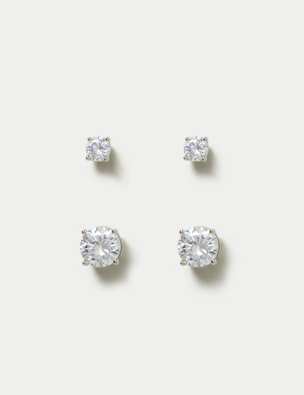 Platinum Plated Studs 2 Pack | M&S Collection | M&S