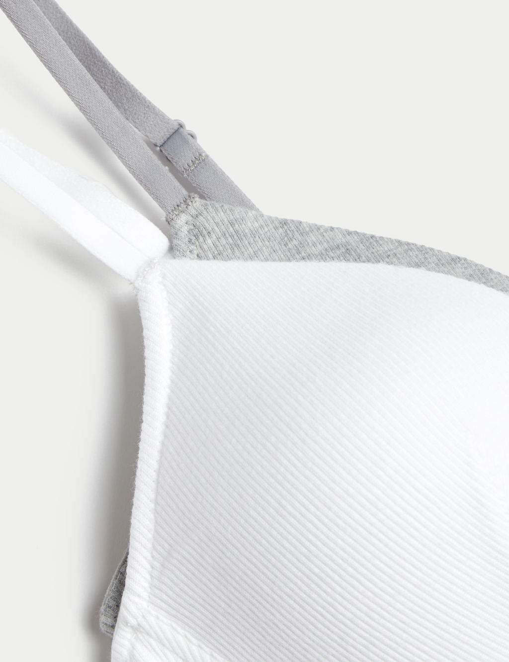 2pk Non Wired Cotton Rich Ribbed First Bras AA-D | M&S Collection | M&S