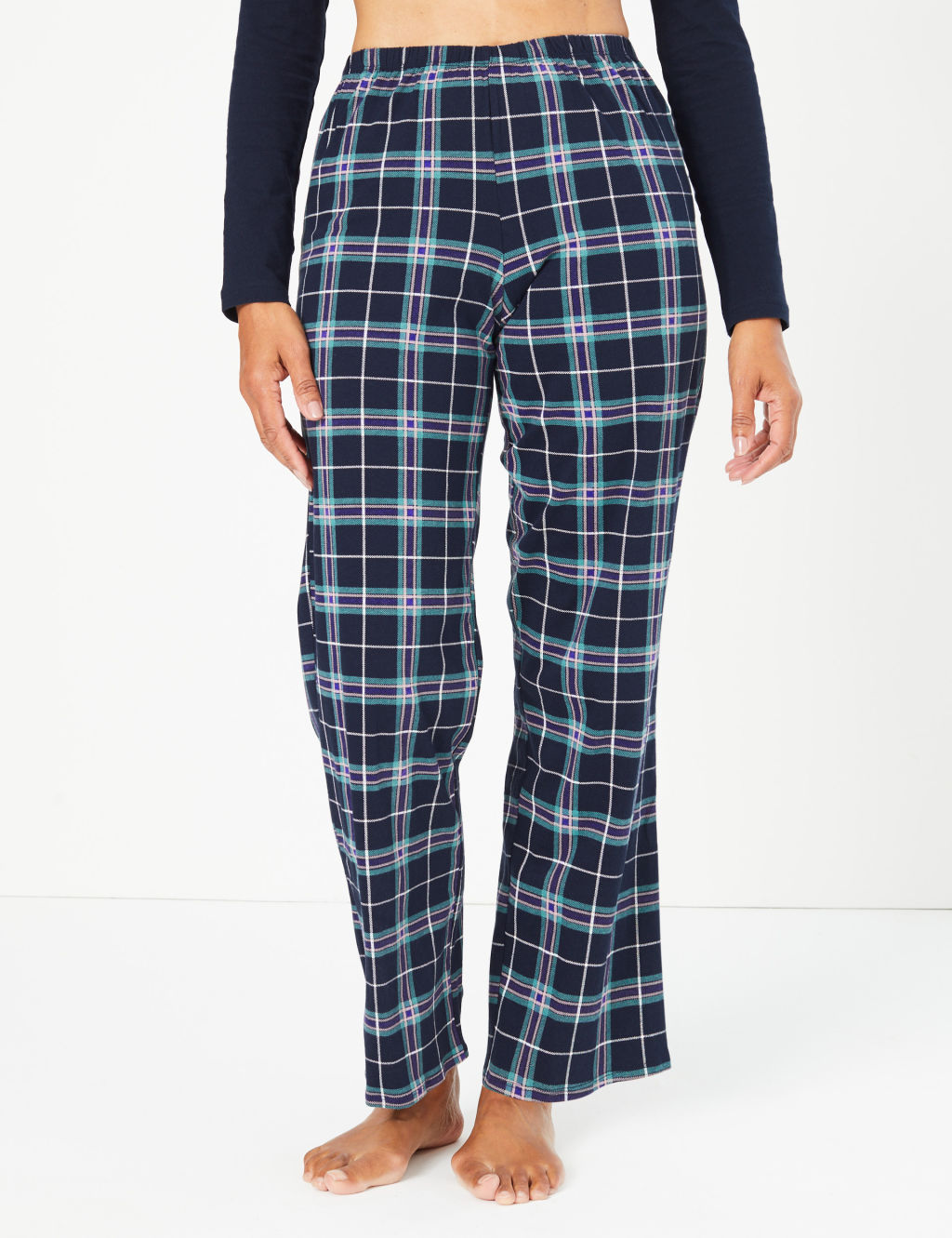 Pure Cotton Check Print Pyjama Set | M&S Collection | M&S