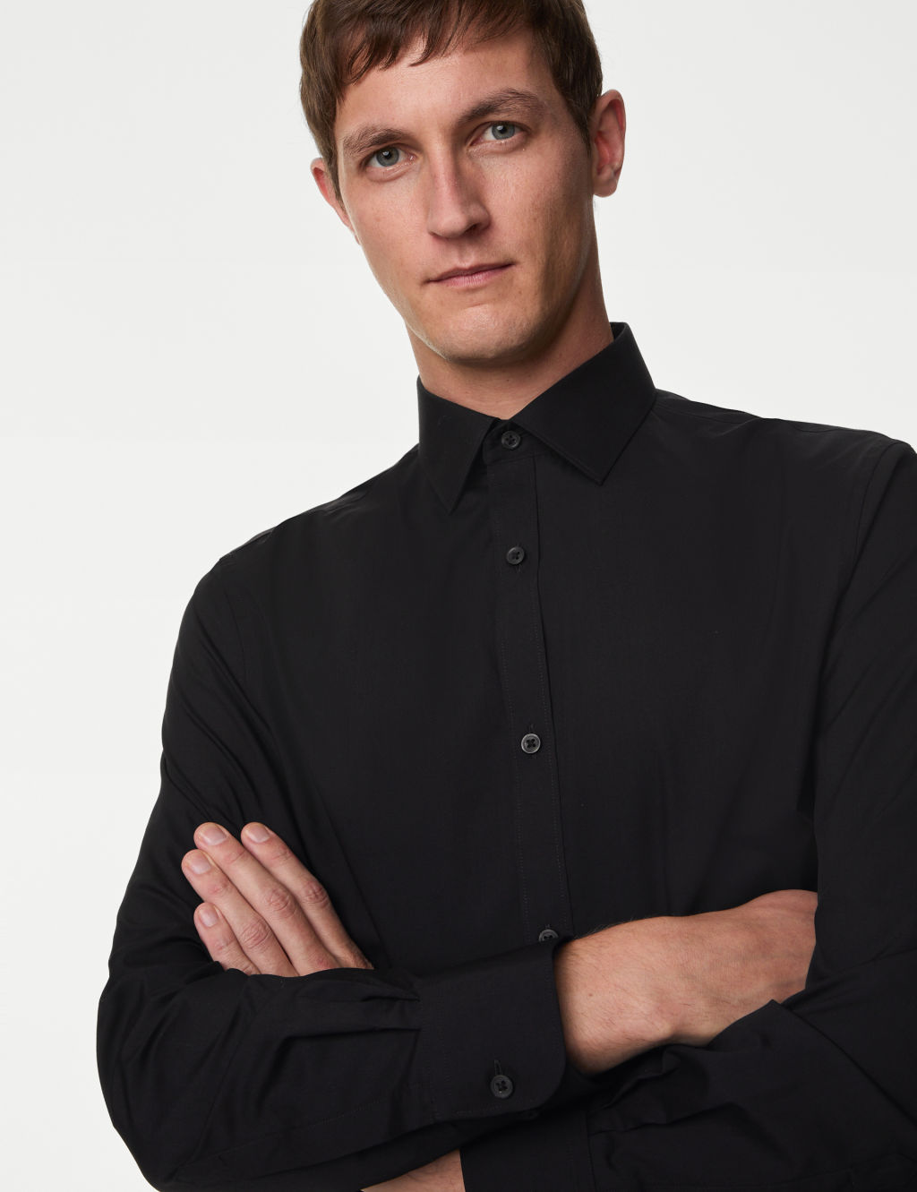 Regular Fit Easy Iron Cotton Blend Shirt | M&S Collection | M&S