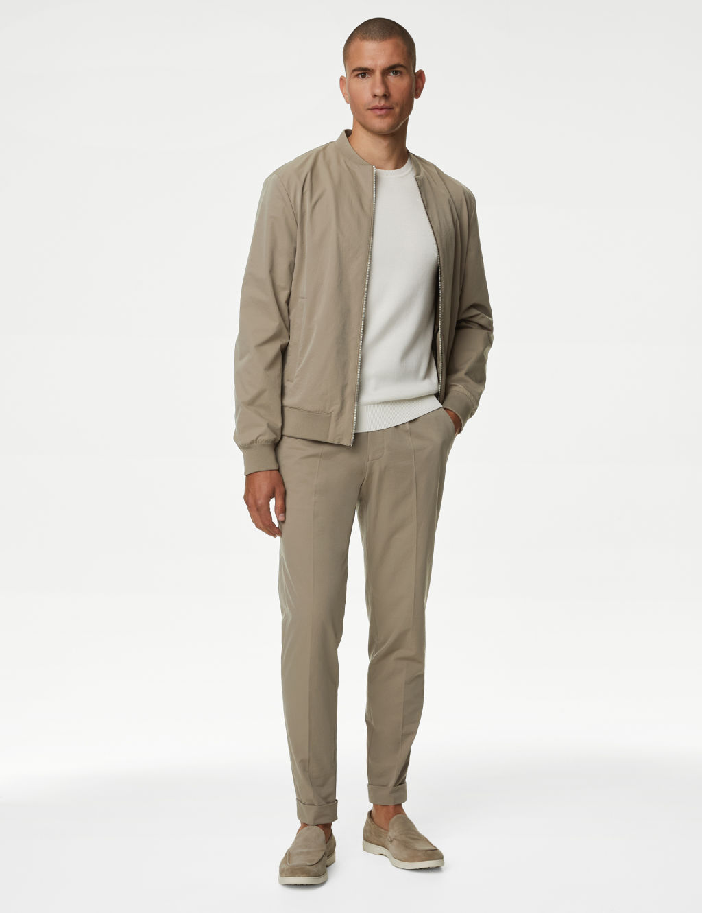 Men’s Single-Pleat Smart Trousers | M&S