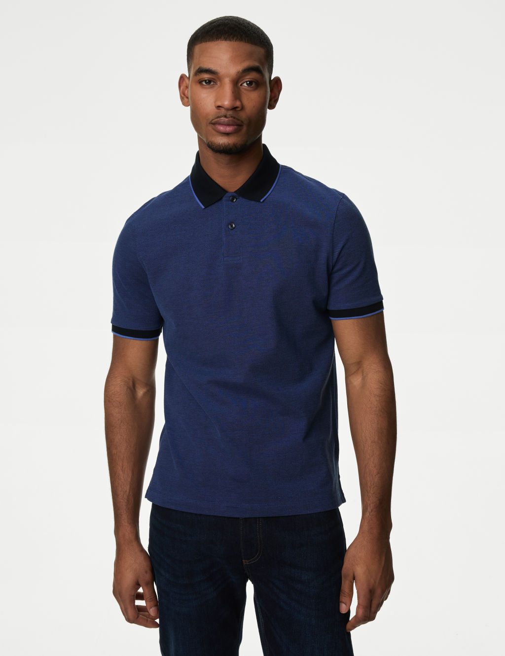 Men’s Blue Polo Shirts | M&S