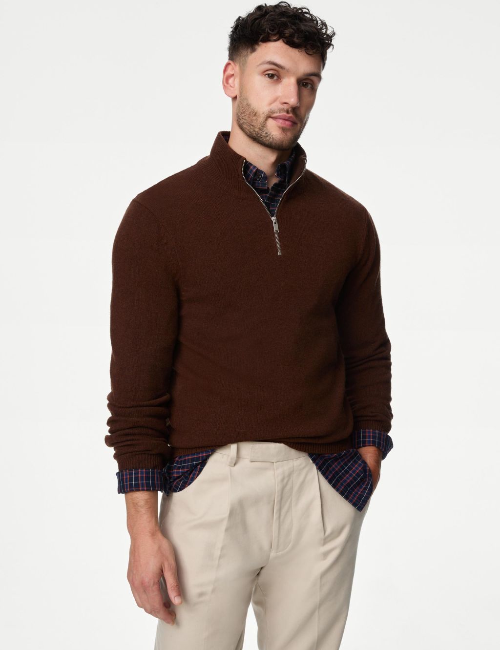 Men's Half-Zip Jumpers at M&S