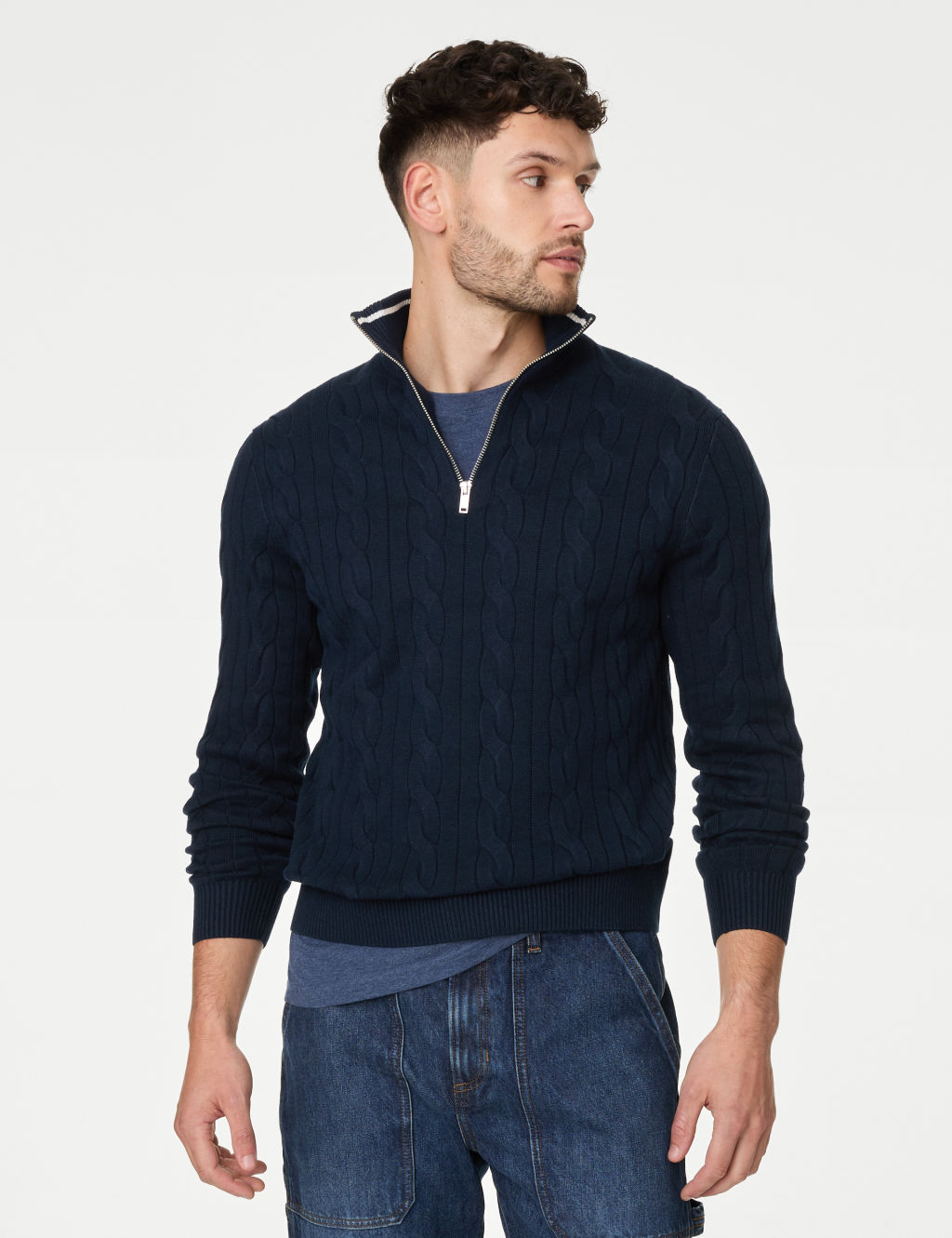 Men's Half-Zip Jumpers at M&S