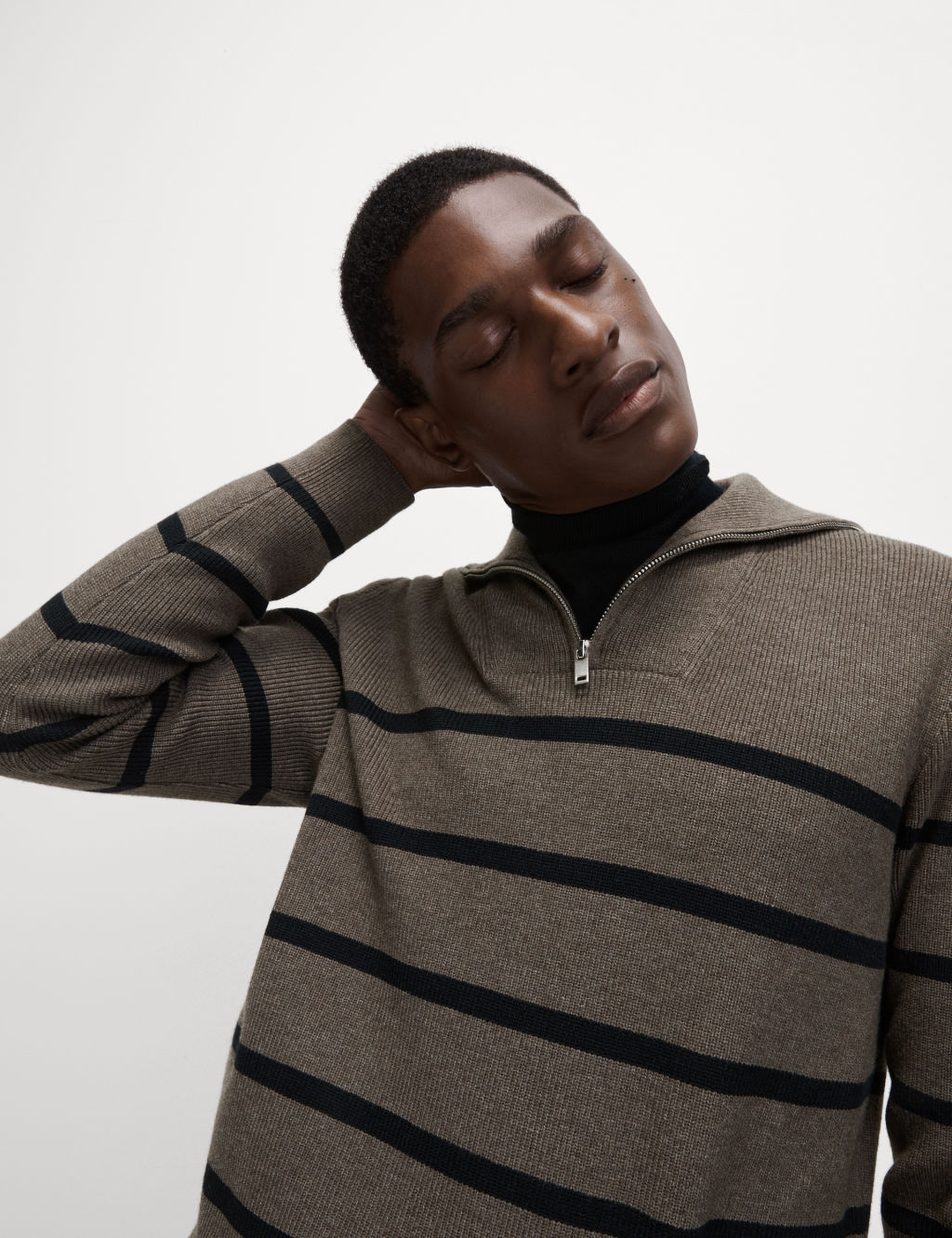 Men's Half-Zip Knitwear at M&S