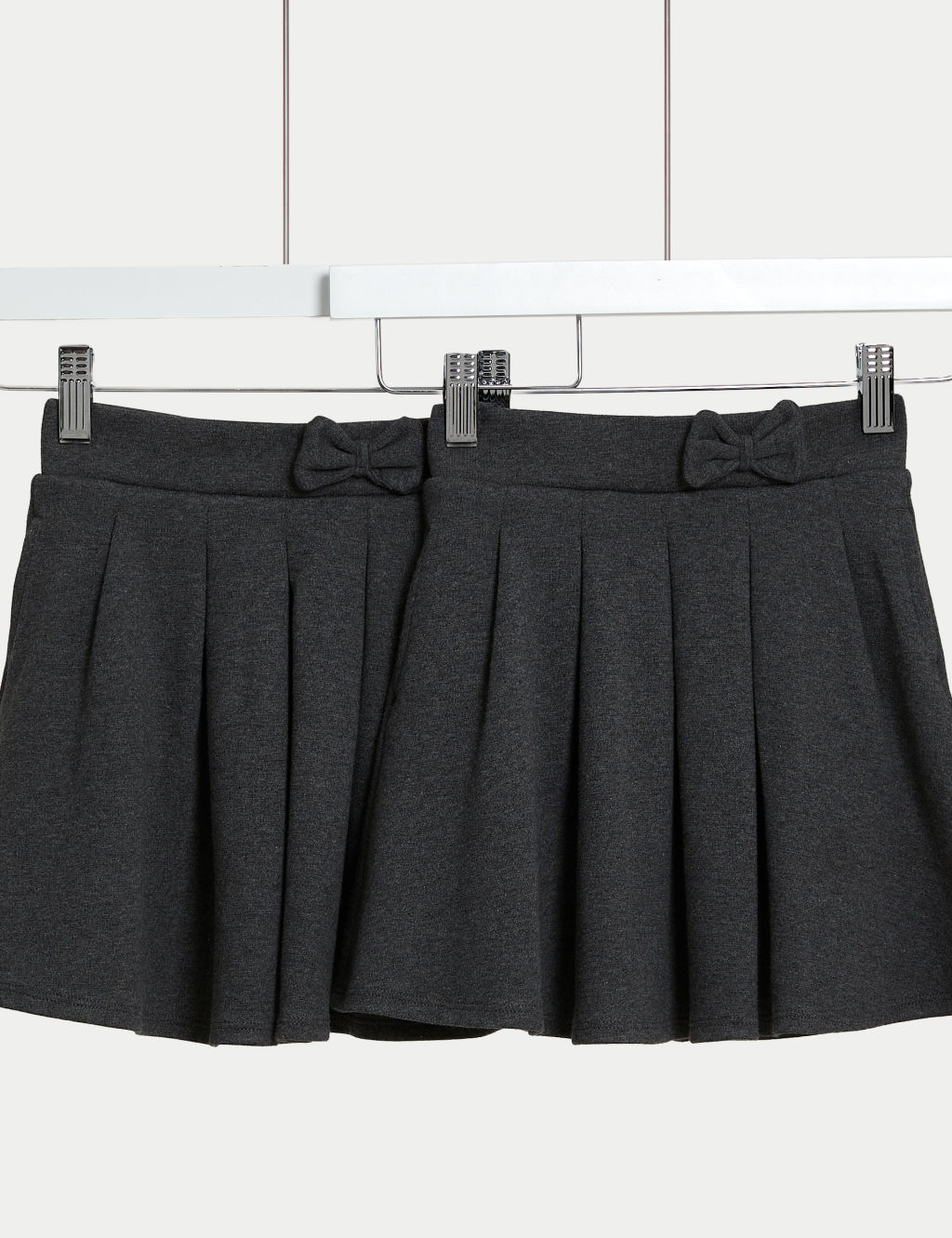 2pk Girls' Jersey Bow School Skirts (2-14 Yrs) | M&S Collection | M&S