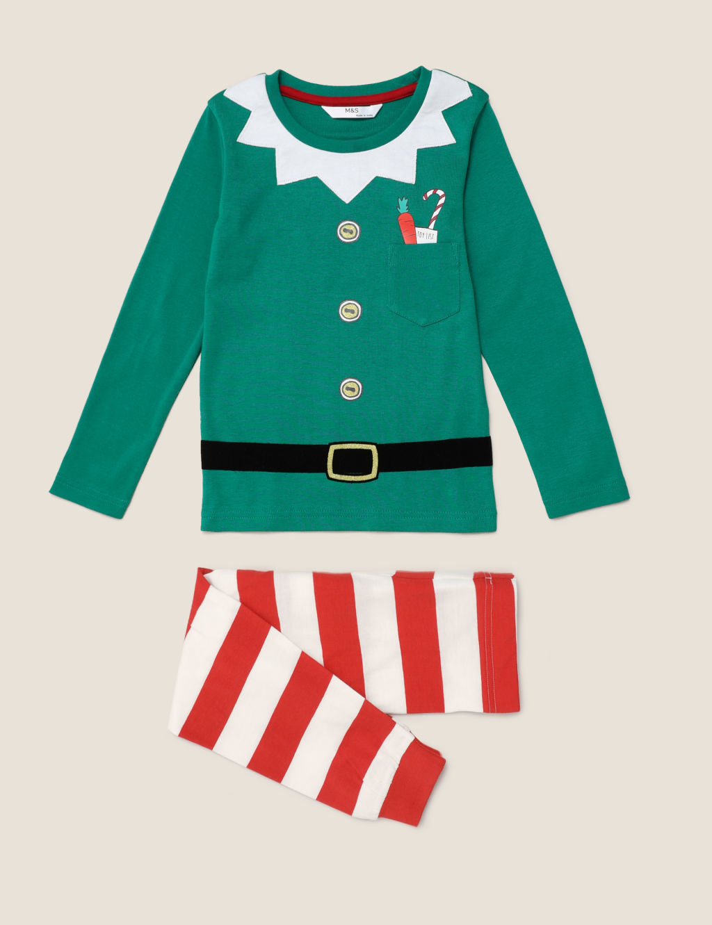 Pure Cotton Christmas Pyjama Set (1-7 Yrs) | M&S