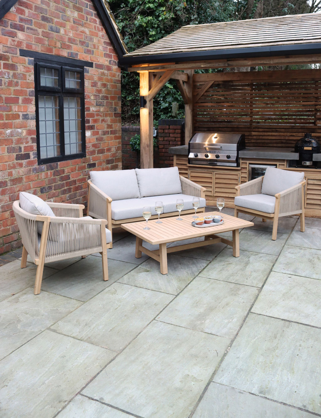 Roma 4 Seater Double Lounge Set | Royalcraft | M&S