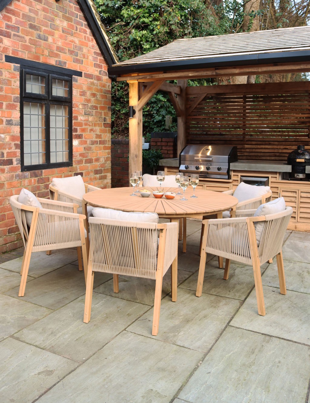 Roma 6 Seater Garden Table & Chairs | Royalcraft | M&S