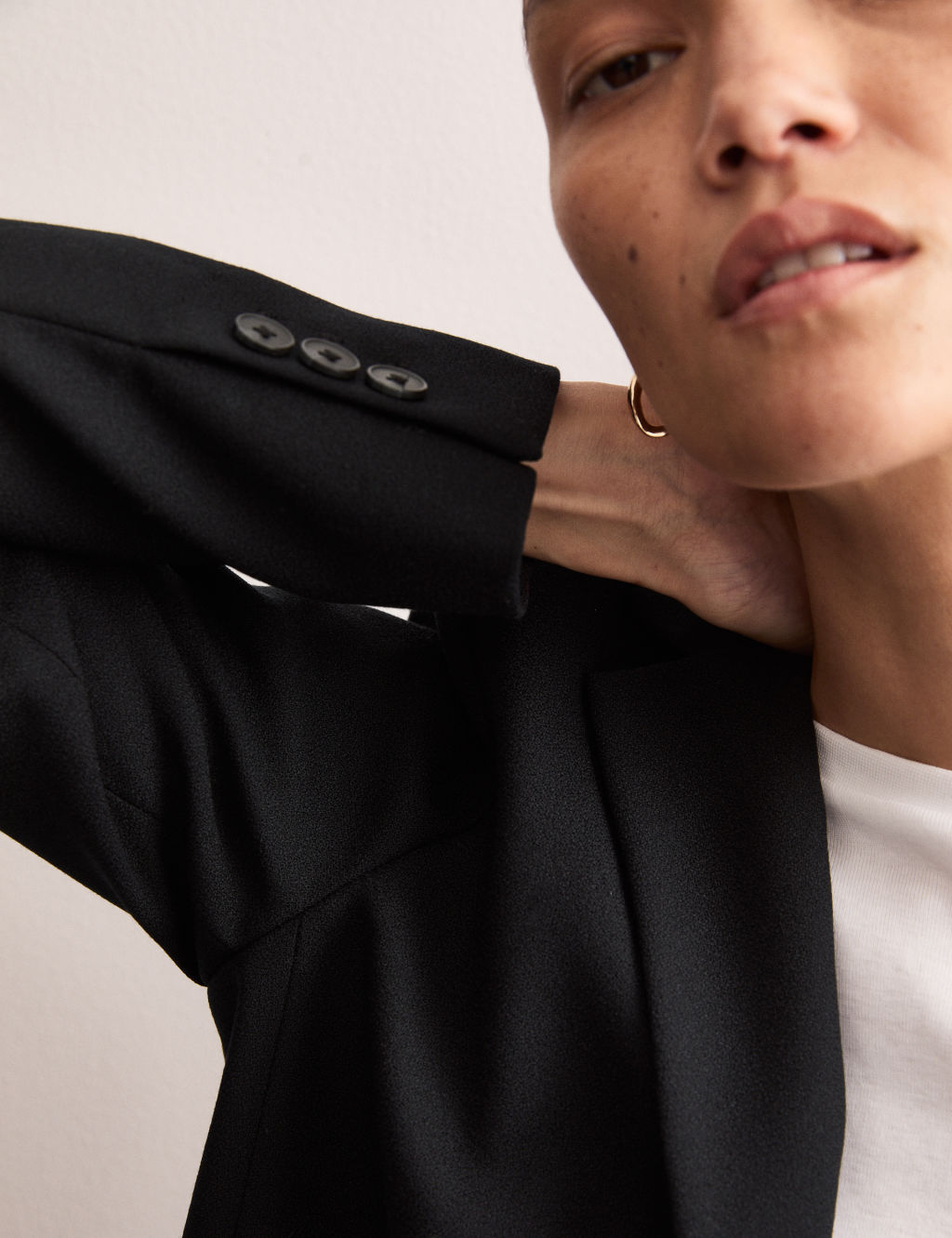 Pure Wool Crepe Single Breasted Blazer | JAEGER | M&S