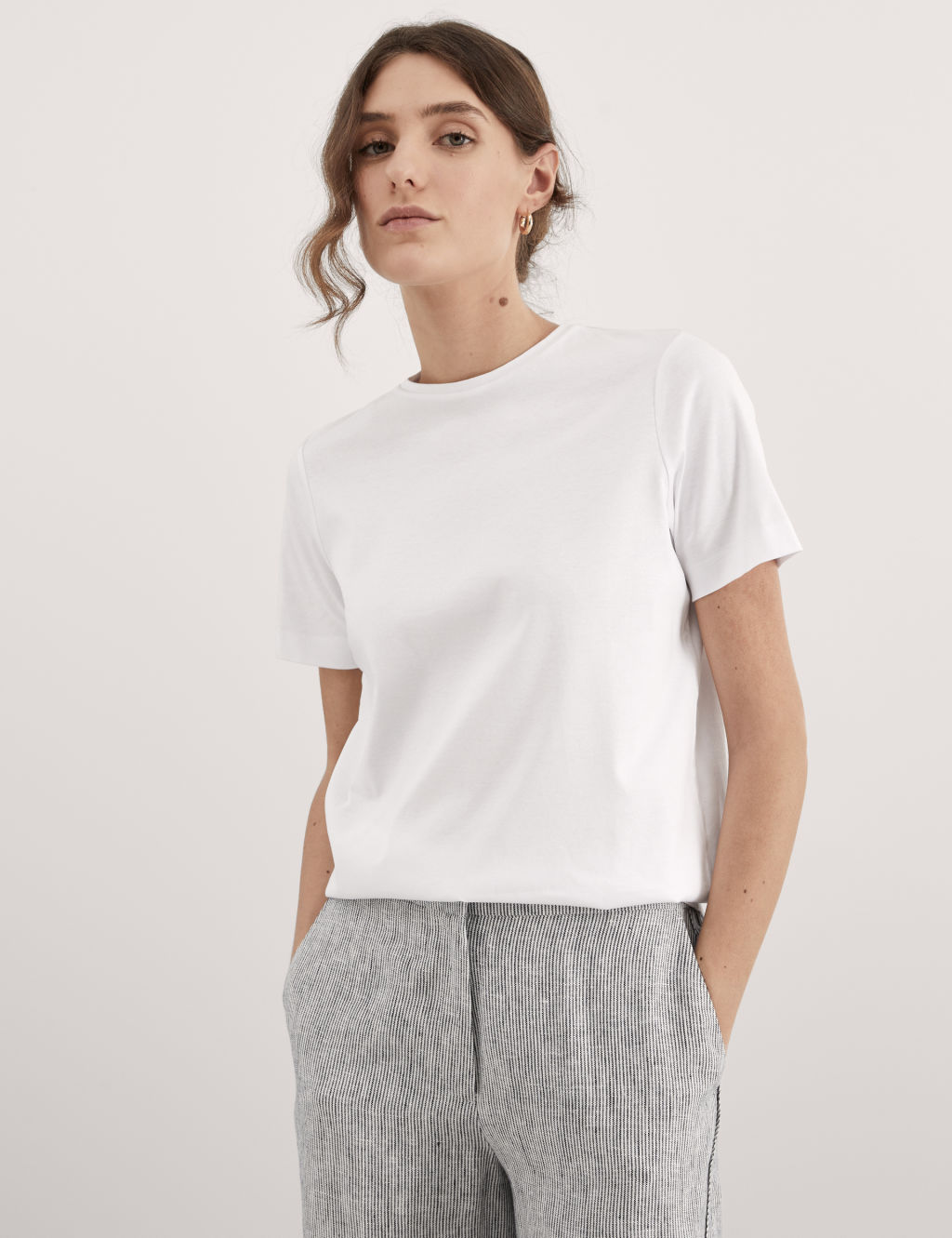 Pure Mercerised Cotton T-Shirt | JAEGER | M&S