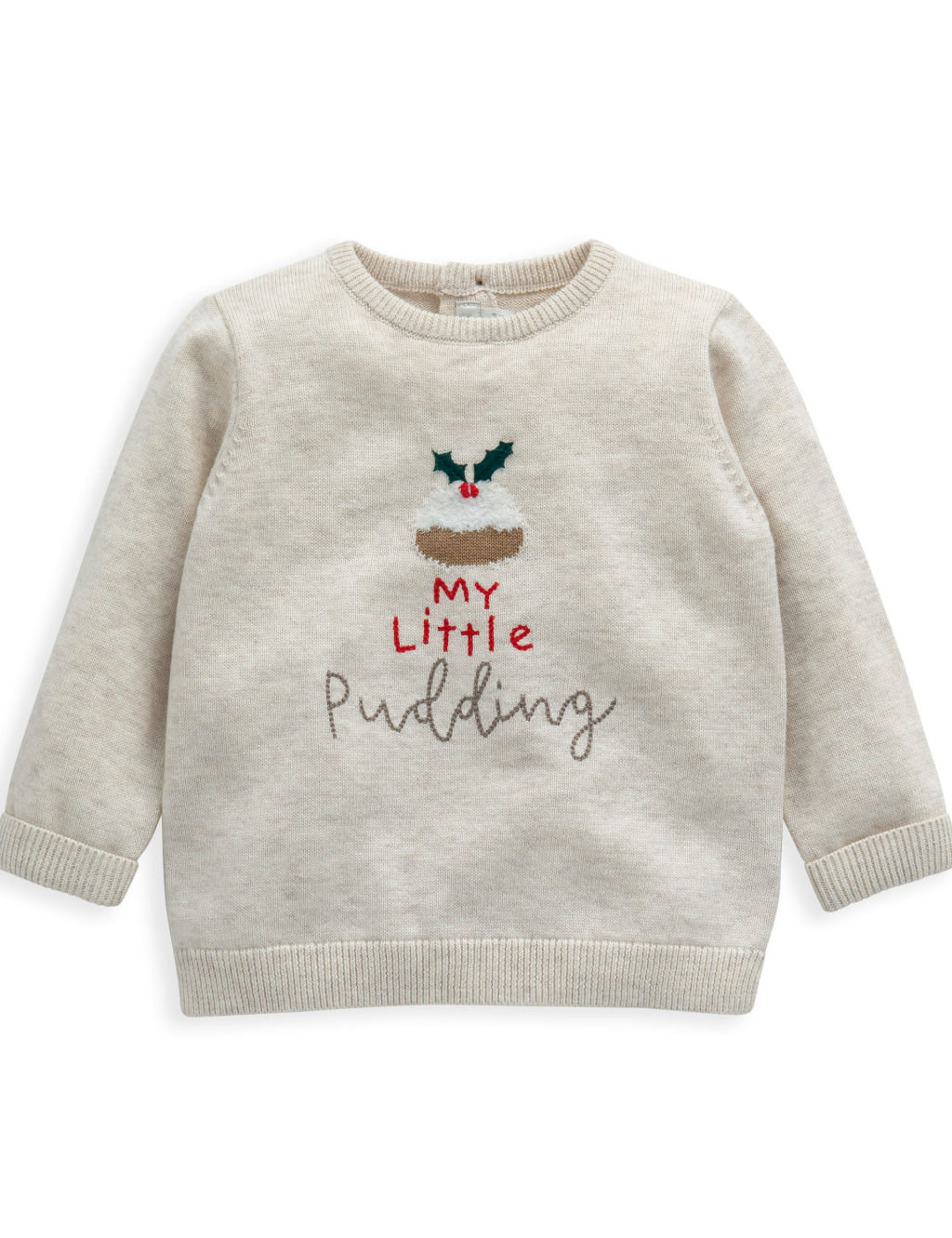 My Little Pudding Christmas Jumper (0-3 yrs) | Mamas & Papas | M&S