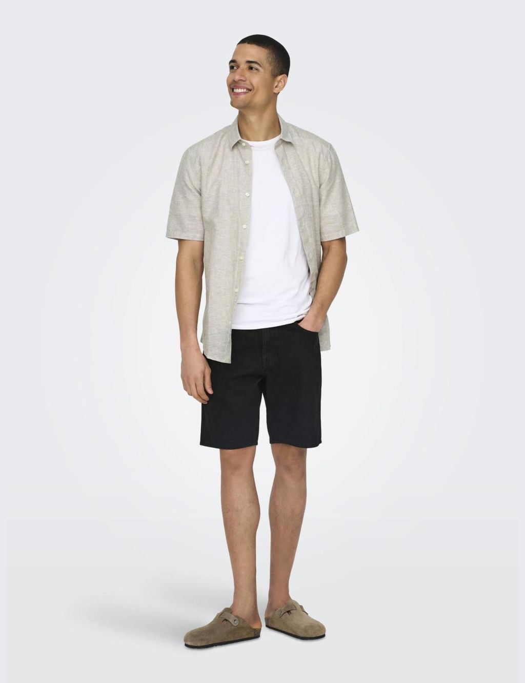 Pure Cotton Denim Shorts | ONLY & SONS | M&S IE