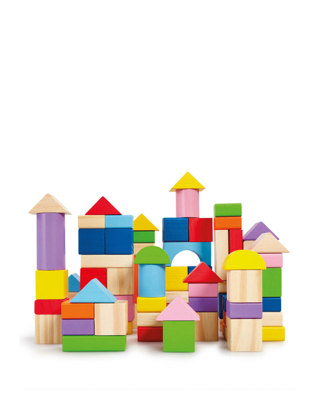 80 Piece Building Blocks (12+ Mths) | Woodlets | M&S