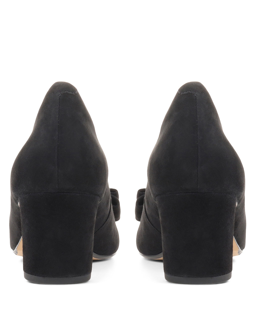 Suede Bow Block Heel Court Shoes | Jones Bootmaker | M&S