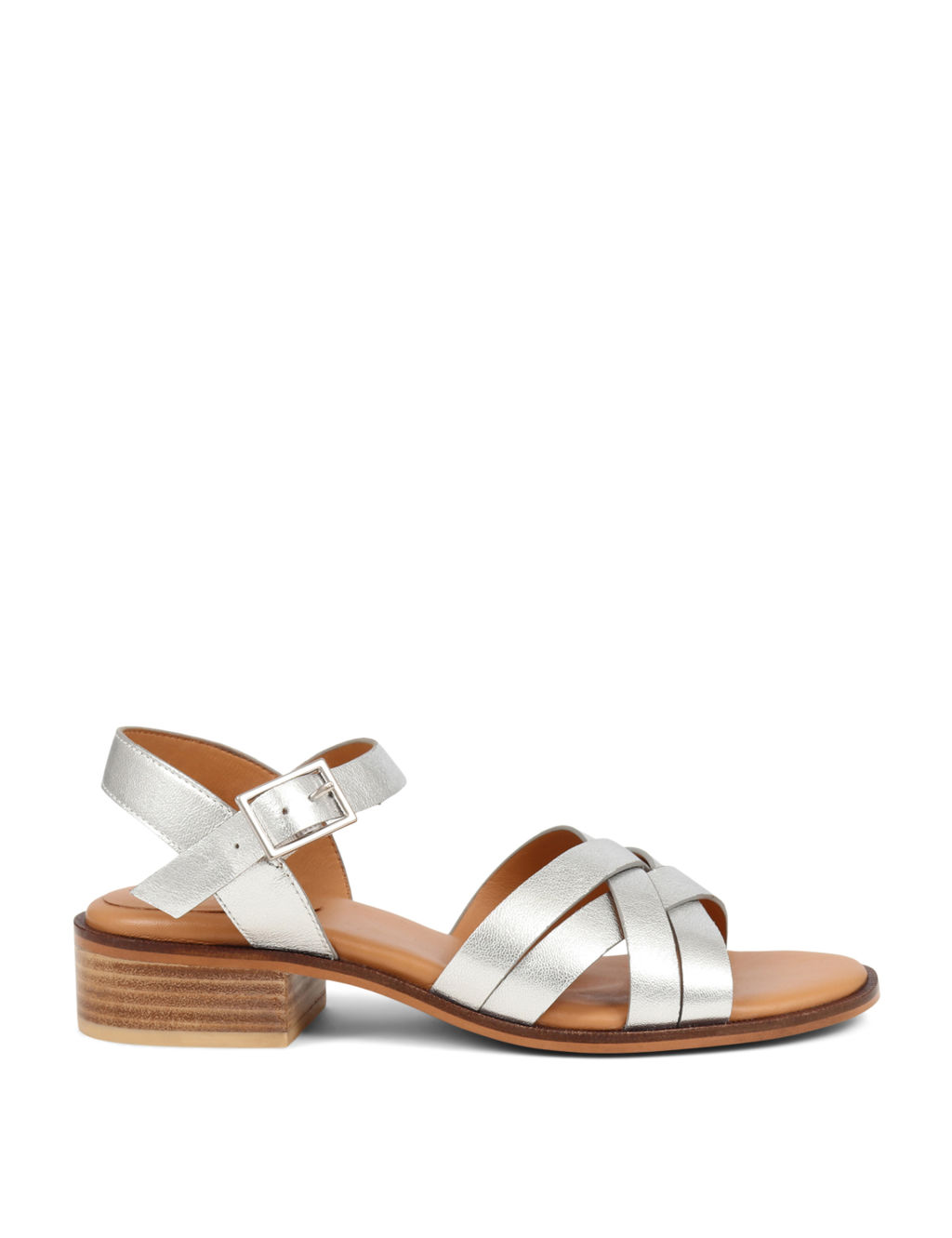 Leather Block Heel Ankle Strap Sandals | Jones Bootmaker | M&S