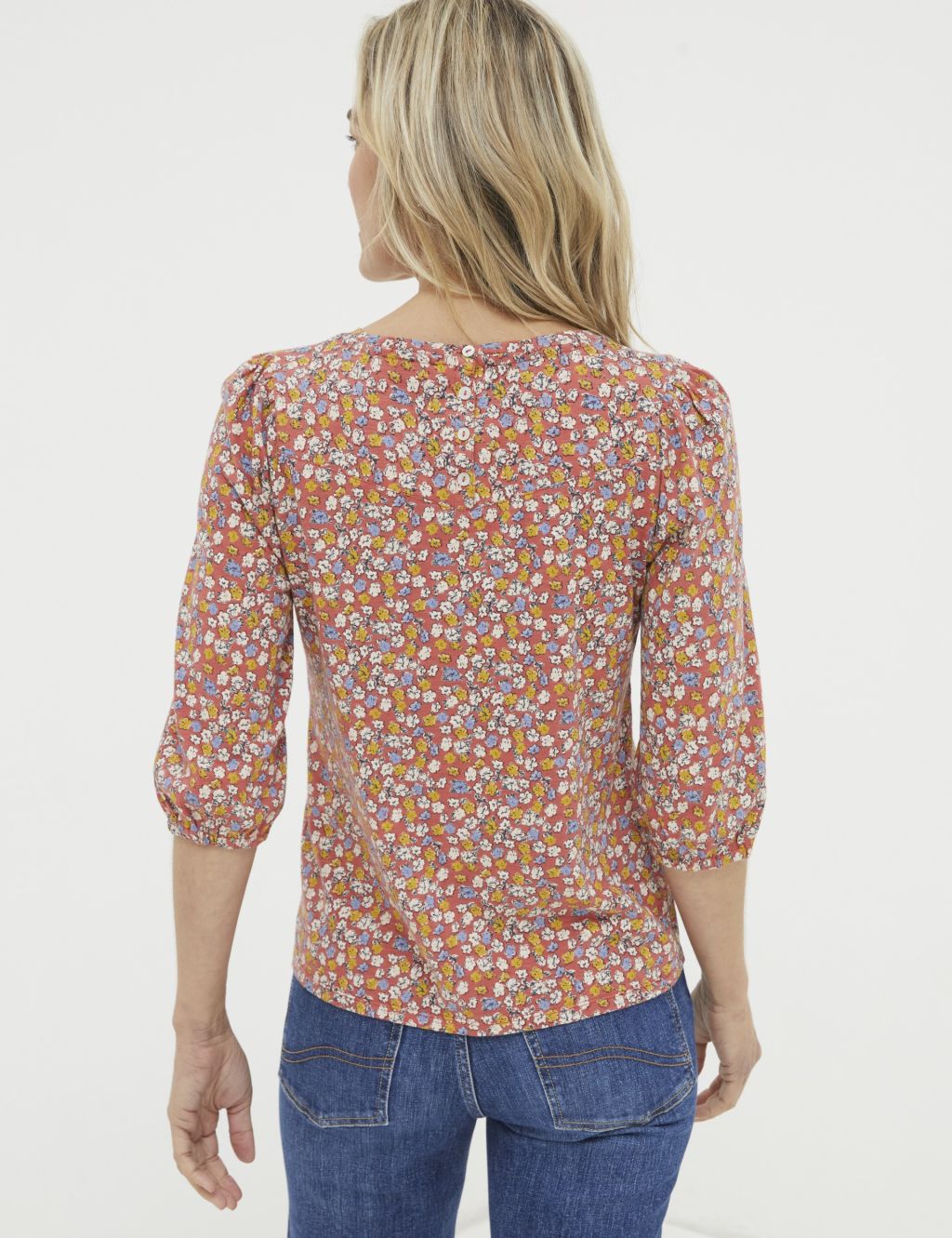 Pure Cotton Ditsy Floral Top | FatFace | M&S