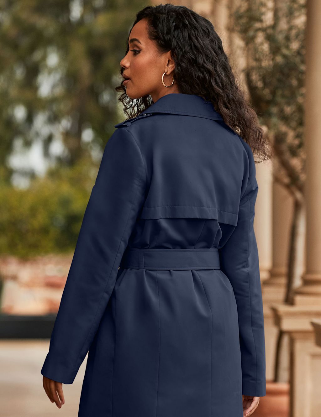 Double Breasted Longline Trench Coat | SOSANDAR | M&S
