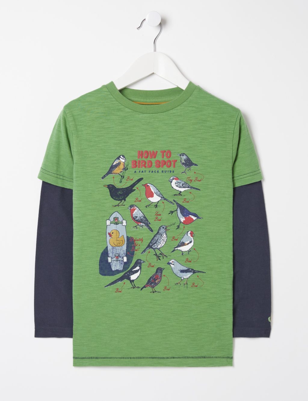 Pure Cotton Bird Print T-Shirts (3-13 Yrs) | FatFace | M&S
