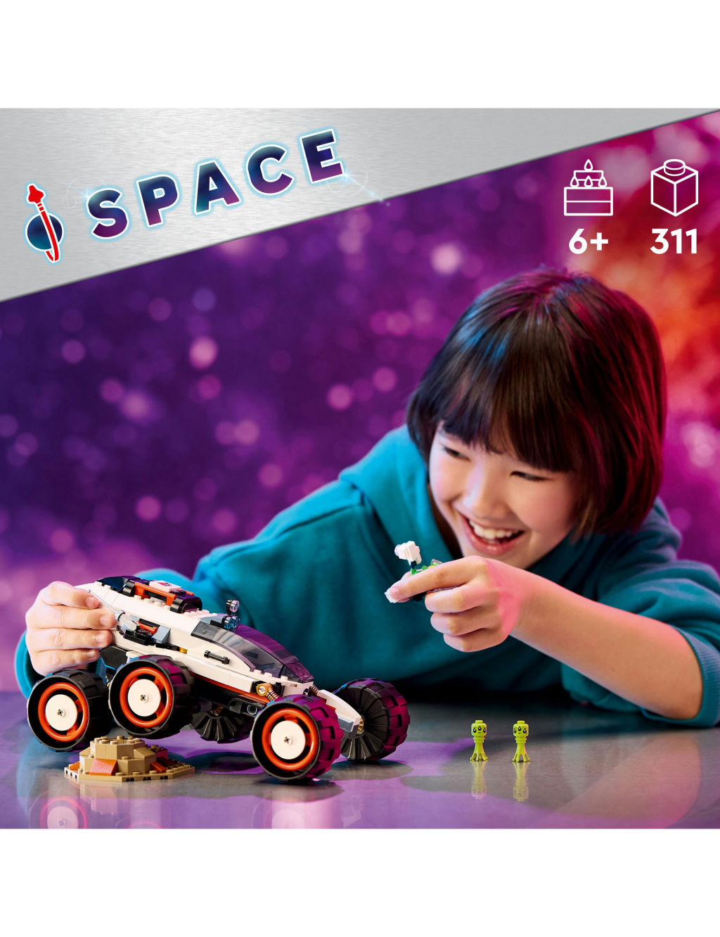LEGO® City Space Explorer Rover and Alien Life 60431 (6+ Yrs) | Lego | M&S