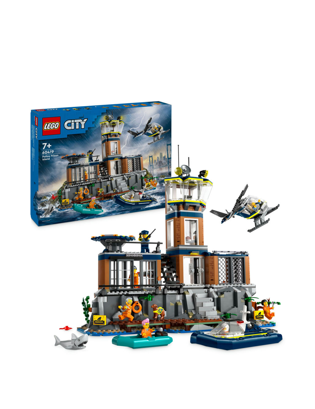 LEGO City Police Prison Island Building Toy 60419 (7+ Yrs) | Lego | M&S