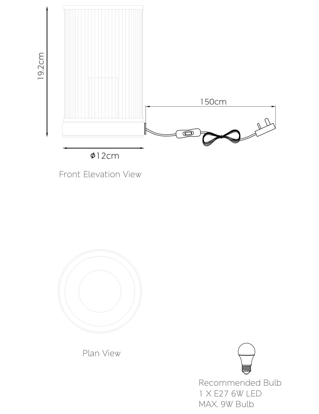 Set of 2 Monroe Table Lamps | M&S Collection | M&S