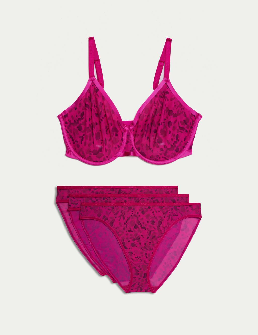 Flexifit™ Sheer Mesh Wired Full Cup Set F-H | M&S