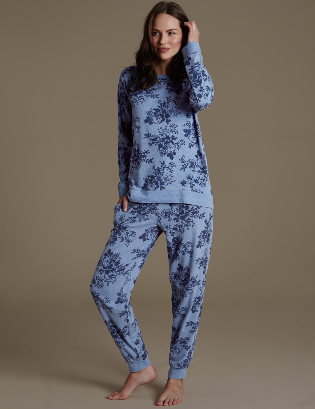 Cotton Rich Supersoft Floral Pyjama Set | M&S