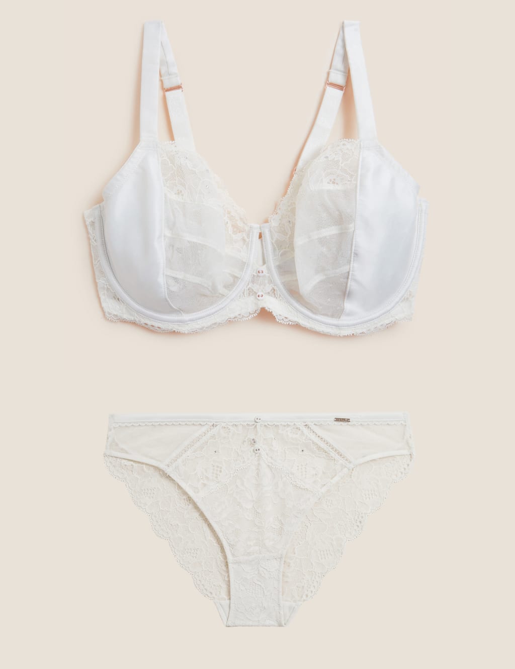 Aster Sparkle Non Padded Balcony Bra Set F-H | M&S IE