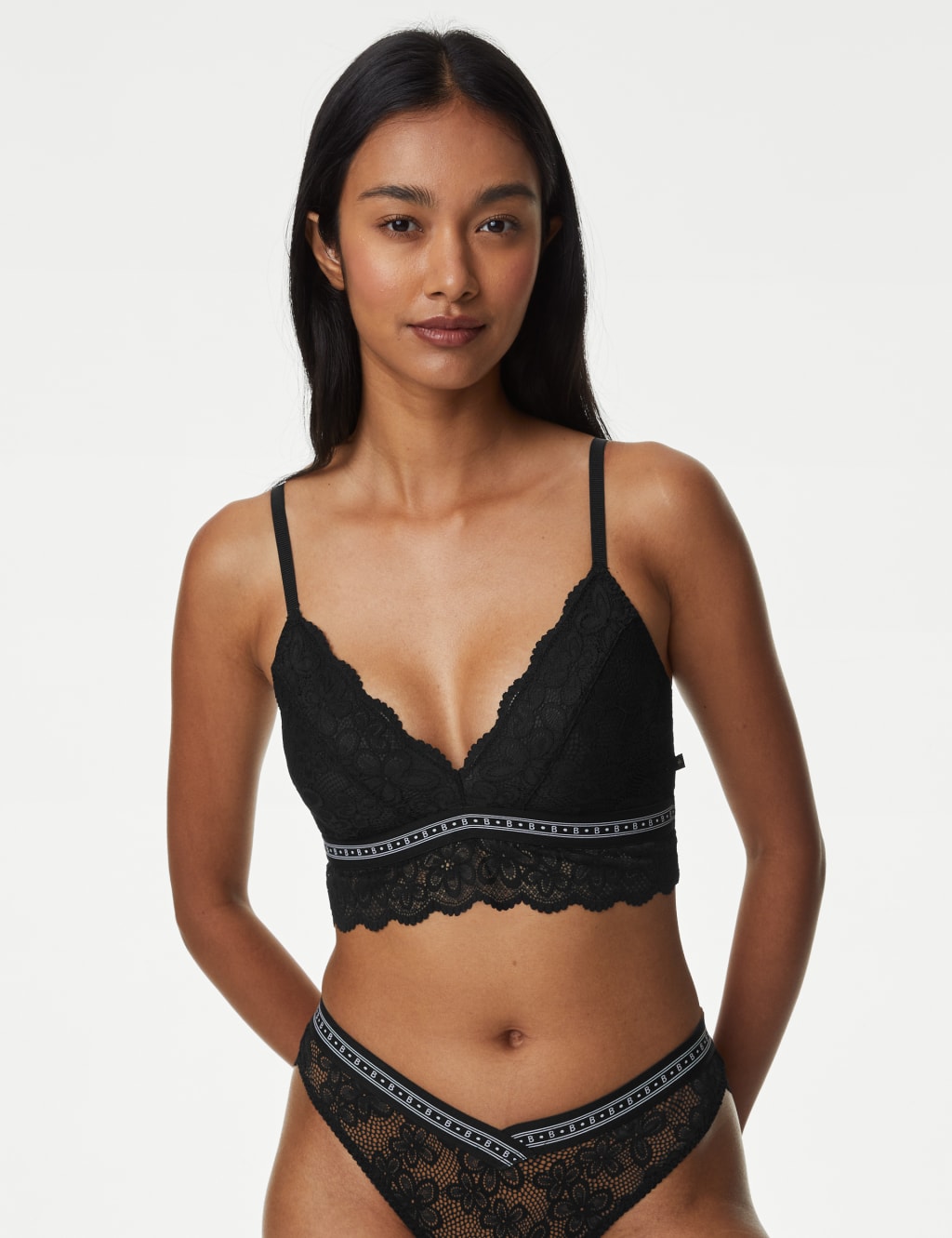 Cleo Lace Non Wired Bralette Set | M&S