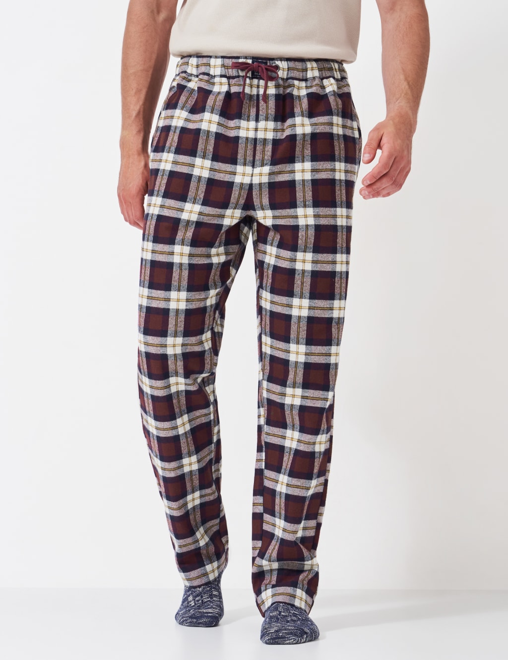 Men's Checked Trousers at M&S